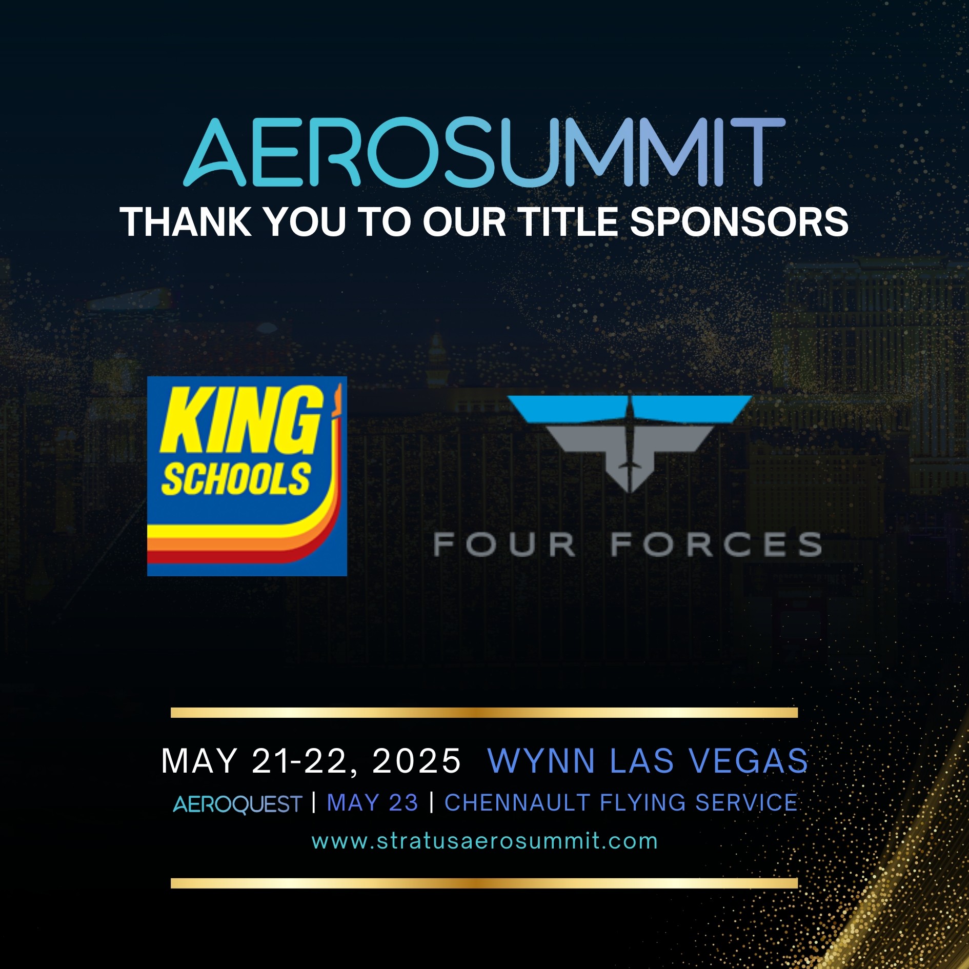 AeroSummit 2025 Vegas: Four Forces & King Schools as Sponsors | Stratus ...